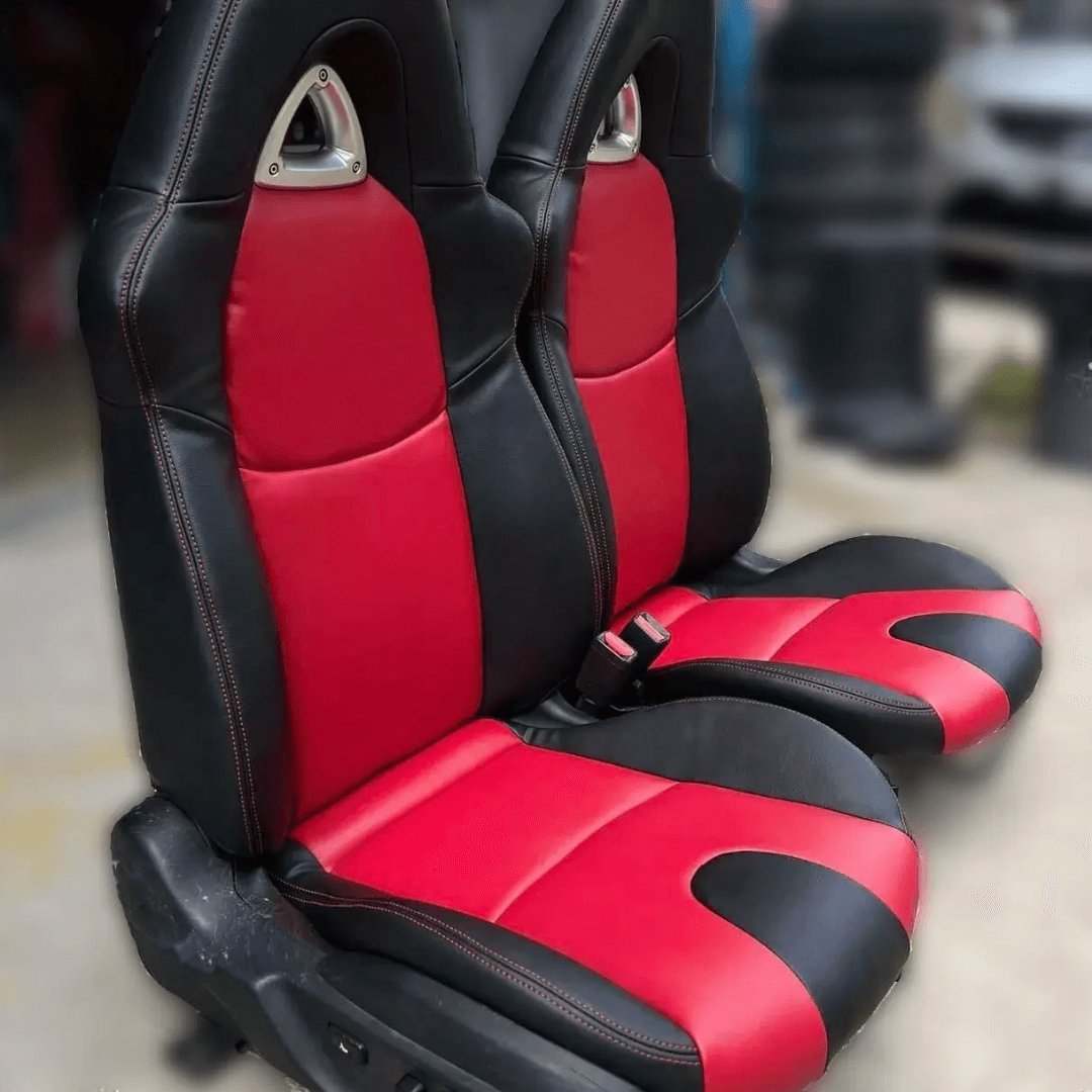 Mazda RX-8 2003-2011 Leather Seat Covers - Red & Black – Lux Seat Covers